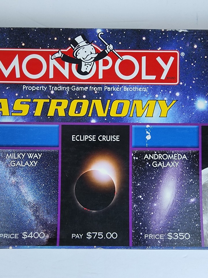 Monopoly Astronomy Edition Board Game 6 Pewter Tokens 2001 - Complete ...