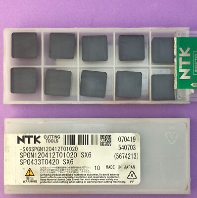 10pc NTK SPGN 120412 T01020 SPG 433 T0420 Ceramic Inserts SX6🎯Machinist | eBay