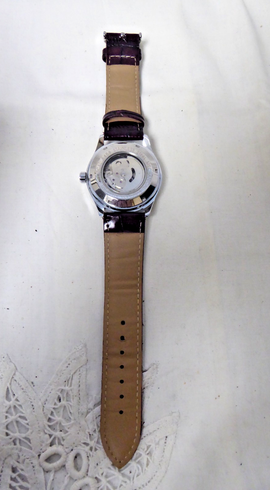 Winner Automatic A458 Wrist Watch Mechanical Classic Calendar Brown ...