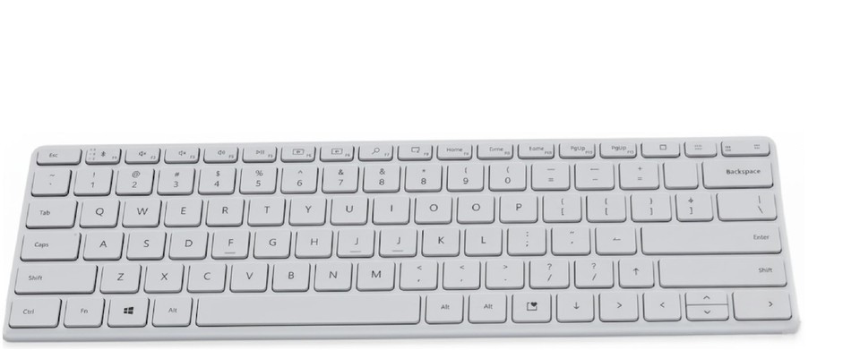 Microsoft Designer Compact Keyboard - Slim Portable Wireless Bluetooth ...