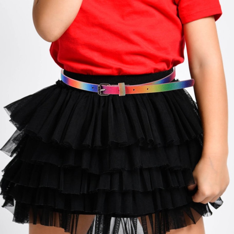 4 Pcs Kids Dress Belt Artificial Belt Strap With Heart Buckle For Girls ...