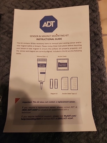 ADT Security Repair Mounting Kit Sensor & Magnet Set of 6 NEW | eBay
