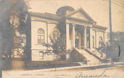 Alliance Ohio Carnegie Library Real Photo Antique Postcard K105318 | eBay
