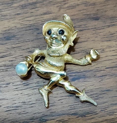 Vintage Marcel Boucher Gold Tone Elf Brooch Pin Signed | eBay