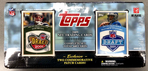2009 Topps Football Factory Sealed Set STAFFORD ROOKIE TOM BRADY PATCH ...