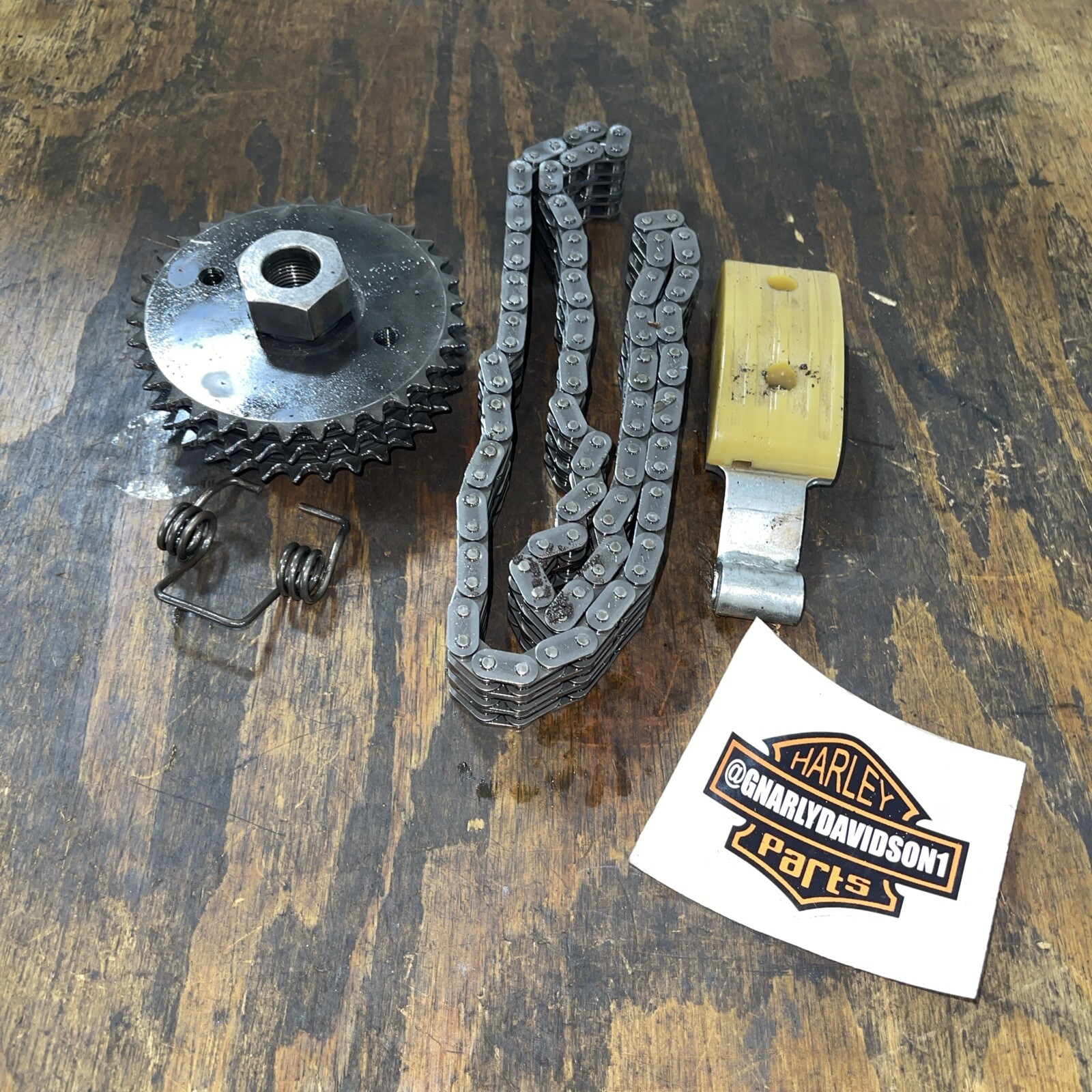 86-90 Harley-Davidson Sportster Primary Rotor Sprocket Chain Tensioner ...