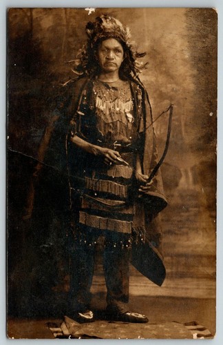 RPPC Real Photo Postcard Of Chief Running Deer Chief Cheyenne Indian ...