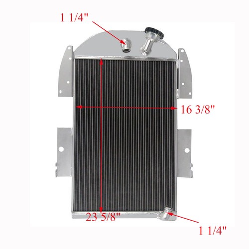 ASI 4 ROW ALUMINUM RADIATOR FOR 1934-36 35 CHEVY PICKUP TRUCKS V8 ...