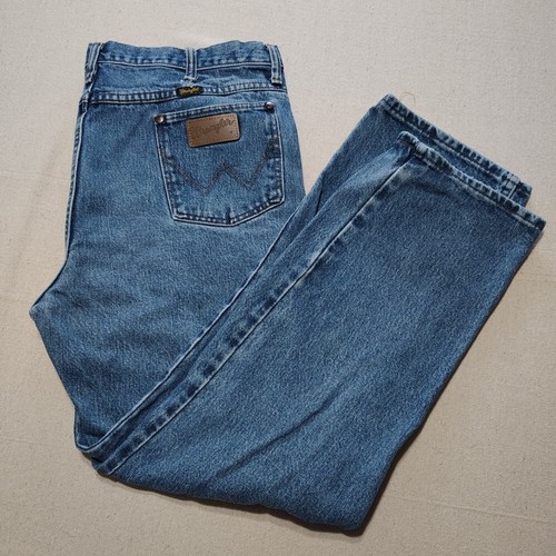 Wrangler Jeans Regular Fit Denim Pants Classic Medium Blue Jeans 36x30 ...