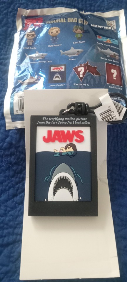 JAWS 50th Anniversary Universal City Figural Bag Clip Keychain JAWS ...