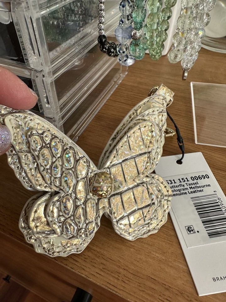 Brahmin Butterfly Hologram Melbourne Tassle-BNWT | eBay