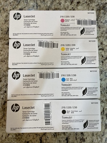 HP Set HP 210/220/230 W2150XC W2151XC W2152XC W2153XC 210x TONER SEALED ...