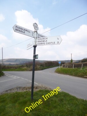 Photo 6x4 Church Knowle, fingerpost A Dorset gridded fingerpost; finial ...