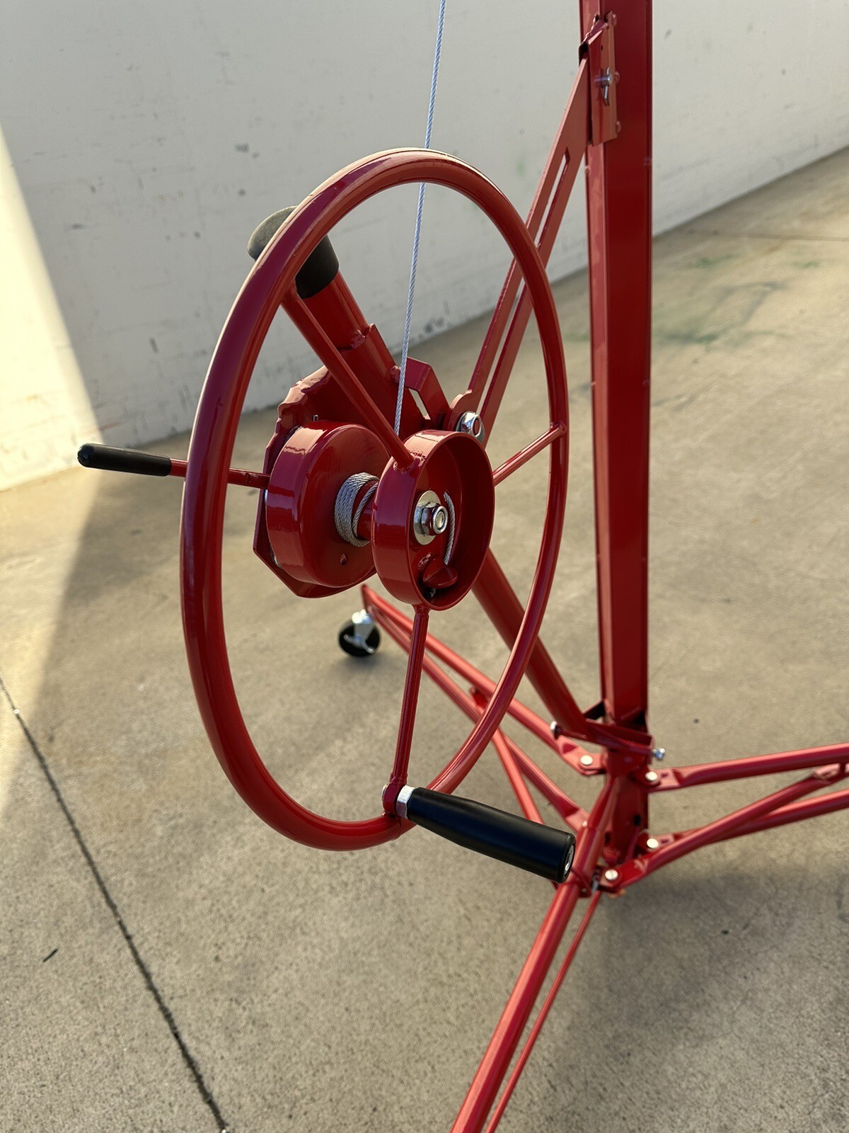 Drywall Panel Lift16ft Sheetrock Hoist Holder Rolling Wheels Dolly Lift ...