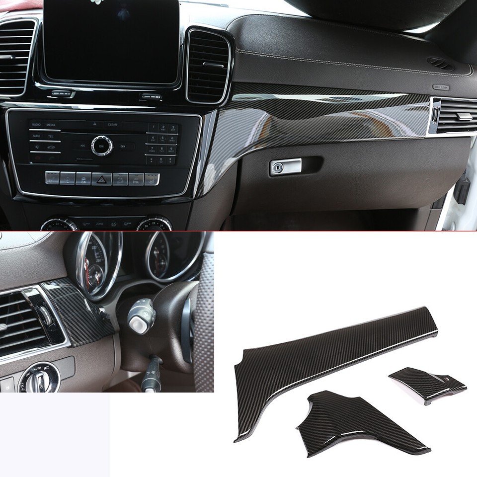 Carbon Fiber ABS Interior Cover Kit Set Fit For Benz GLE W166 GLS X166 ...