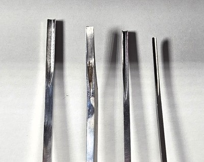 THREE 60° RAMELSON Bent Veiner Tool and ONE 90° RAMELSON V Checkering ...