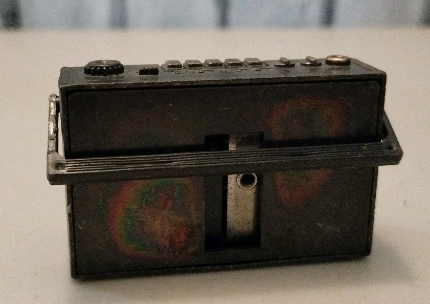 Vintage Miniature Die Cast Old-Time Music Boom Box/Stereo Pencil ...
