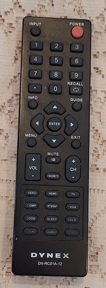 Original DYNEX DX-RC01A-12 Remote for Dynex TV DX-22L150A11 DX ...