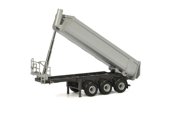 halfpipe tipper trailer 3 axle in silver WSI truck models 03-2000 , 1: ...