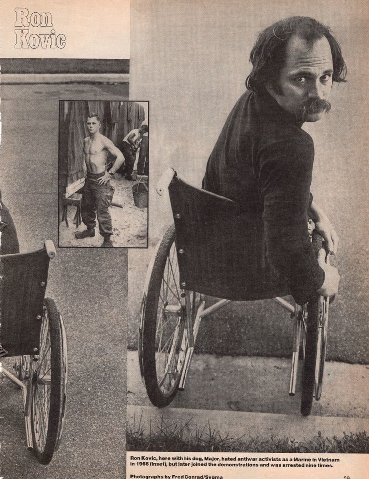 Chevy Chase muscle pinup Ron Kovic pictures clippings cuttings photos ...