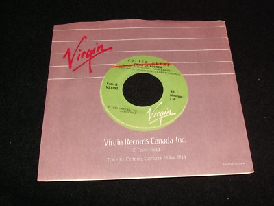 JULIEN CLERC COEUR DE ROCKER 45 Rpm,7" Vinyl ~Canada Pressing° VIRGIN ...