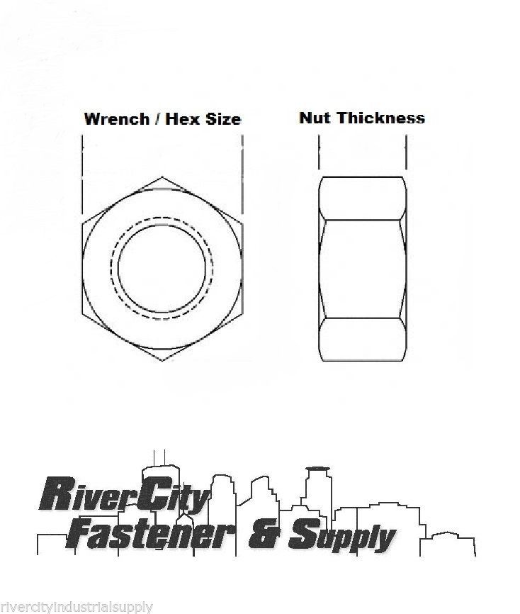 (1500) M3-0.5 Metric Coarse Thread Hex Nut Stainless Steel Din 934 M3 ...
