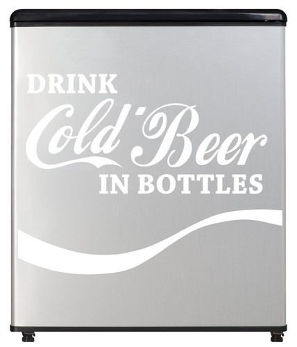 Cold Beer Decal Concession Refrigerator Bumper Sticker Drink Coca-Cola ...