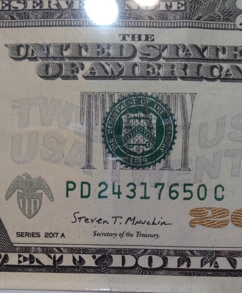 2017 $20 DOLLAR BILL FANCY SERIAL NUMBER BROKEN LADDER ALL 8 DIGITS 0-7 ...