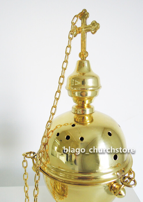 Church Censer Christian Brass Yellow Orthodox Incense | eBay