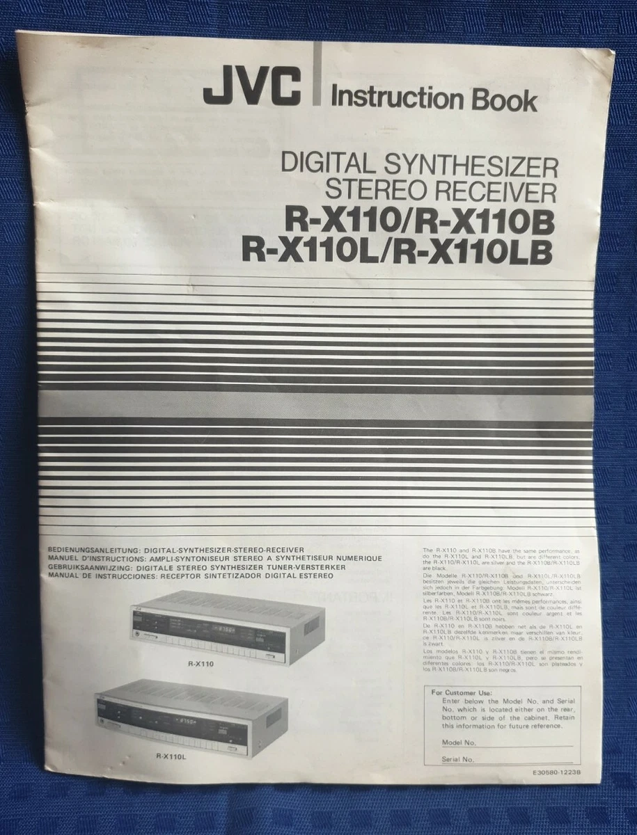 Jvc Instruction Booklet