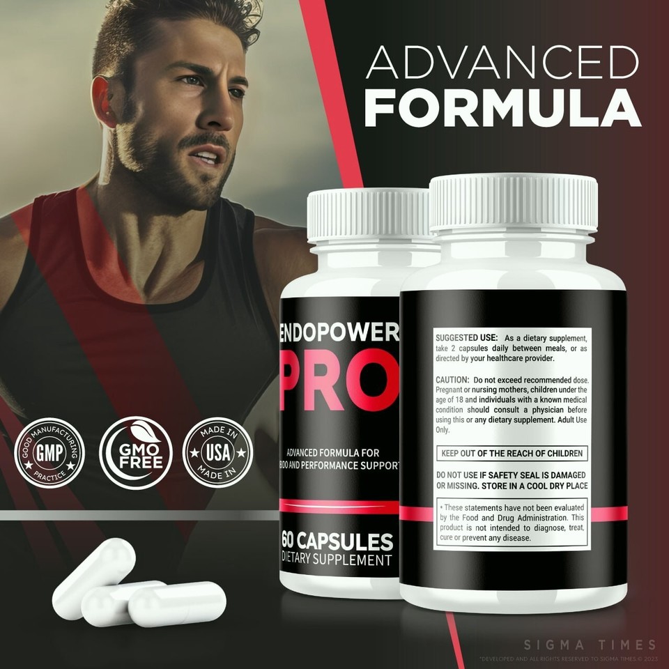 (2 Pack) Endopower Pro Pills for Men, EndoPowerPro Male Performance ...