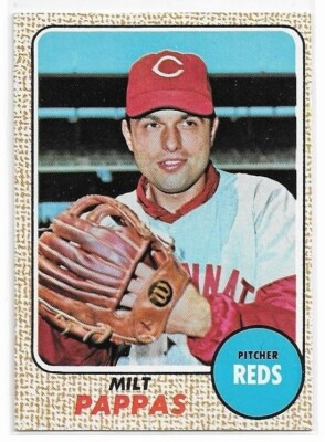 MILT PAPPAS 1968 Topps Baseball card #74 Cincinnati Reds NR MT | eBay
