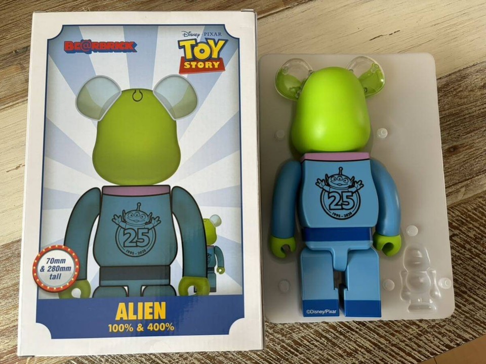 400% Only Toy Story Alien Bear Brick BE@RBRICK (Medicom Toy Figure Toy ...
