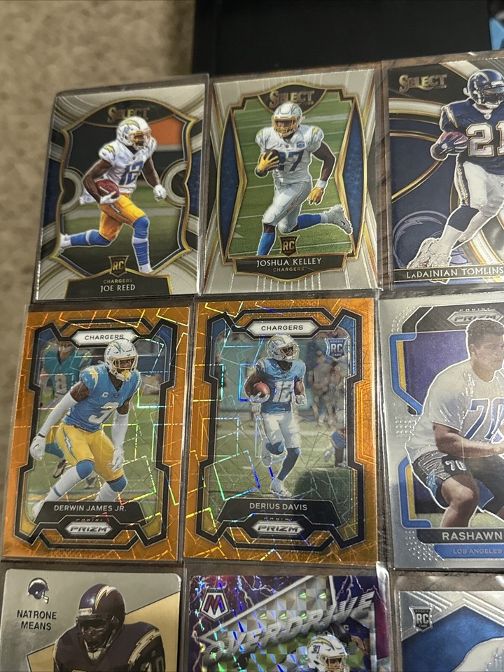 Justin Herbert, Austin Ekeler, Josh Palmer, LA Chargers Lot. Inserts ...