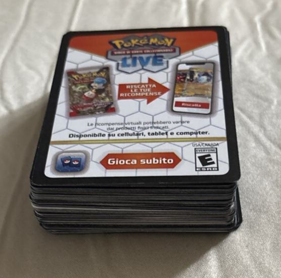 100 gr 0,1 kg 71 codici Pokémon TGC varie espansioni e set da ...