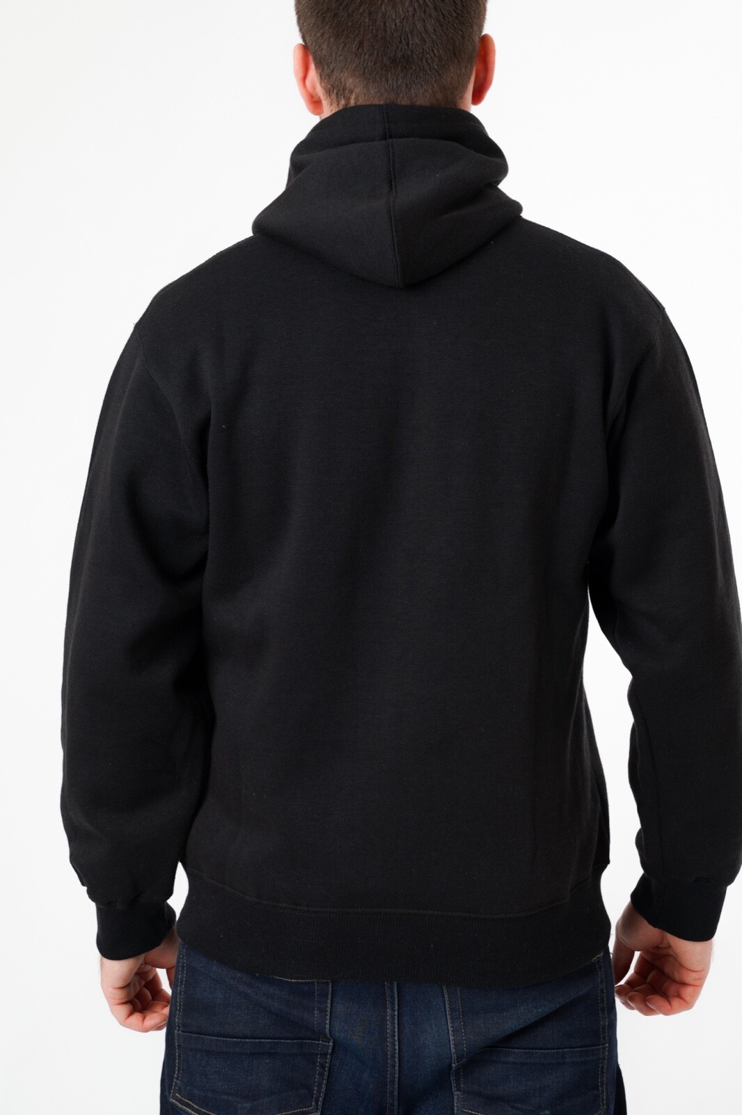 Mens Zip Up Hoodie Pullover Zipped Hoody Fleece Plain Sweatshirt Hooded ...