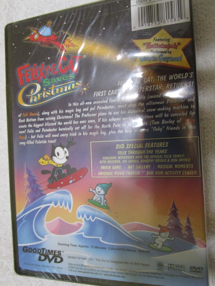 Felix the Cat Saves Christmas DVD (2004, Good Times DVD) FREE SHIPPING ...