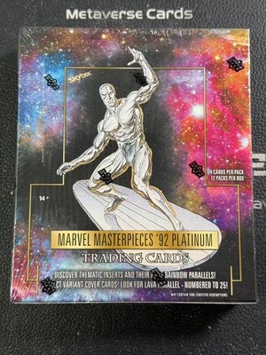 2024 Skybox Marvel Masterpieces'92 Platinum Sealed Hobby BOX 12 Packs ...
