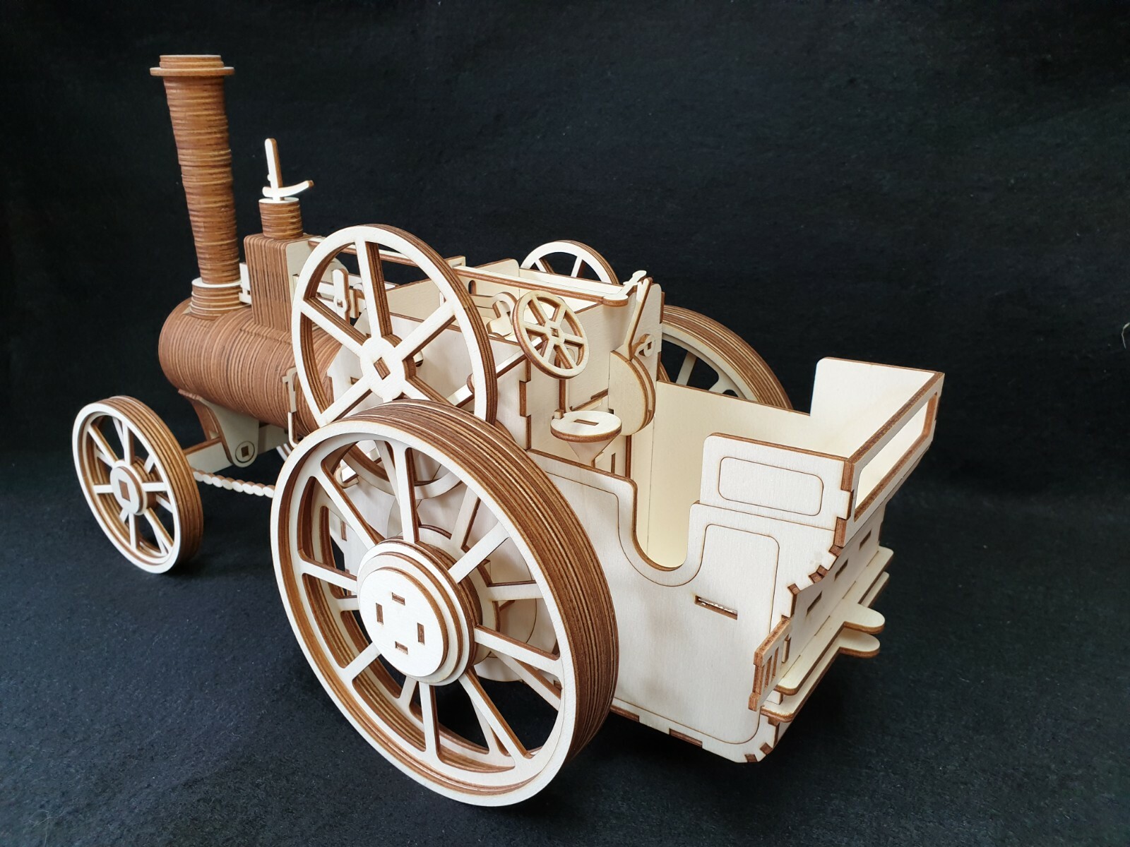 Laser Cut Wooden Traction Engine 3D Model/Puzzle Kit | eBay UK