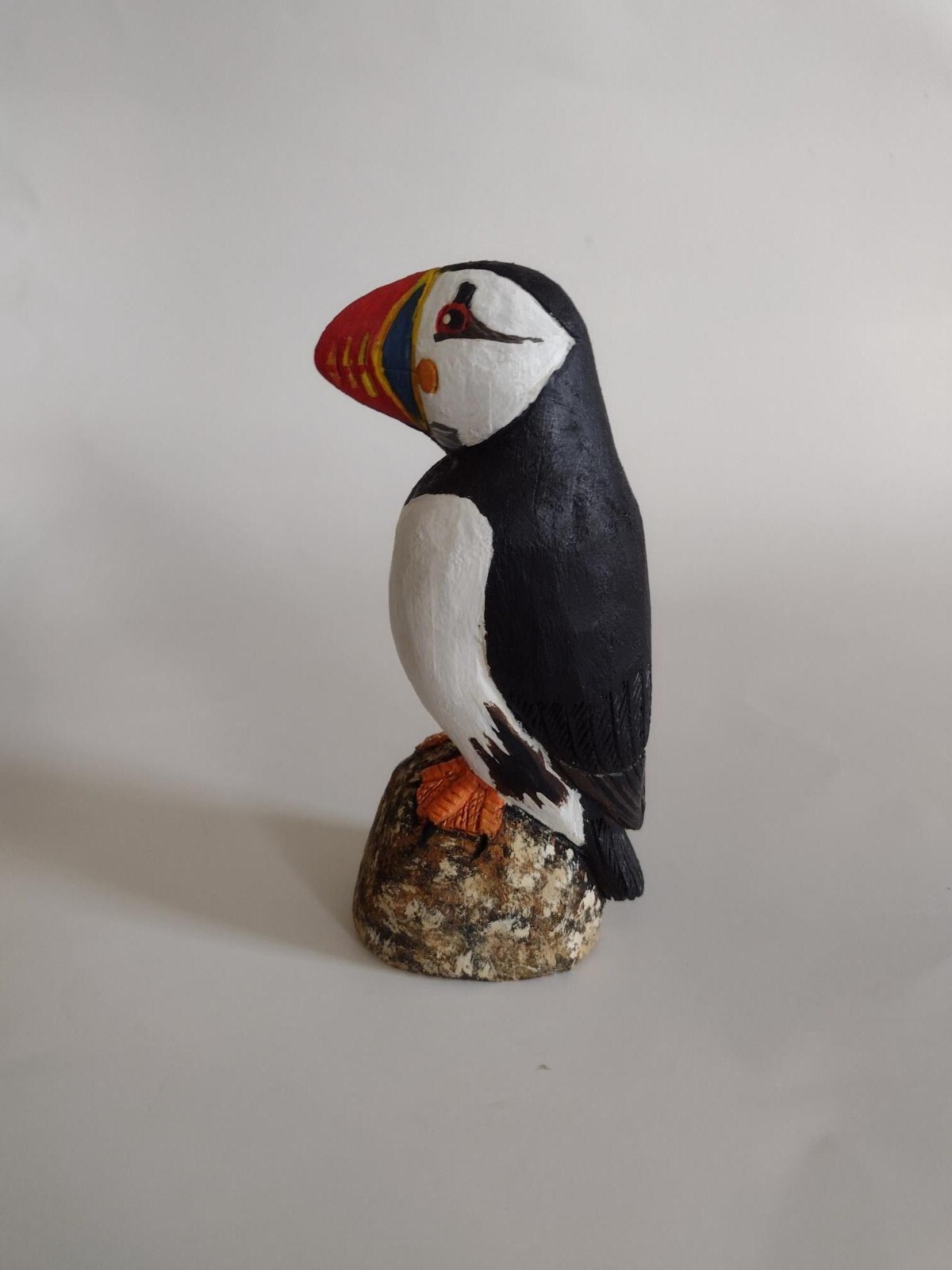New England Country Home Décor Carved Atlantic Puffin Carving Maine Art ...