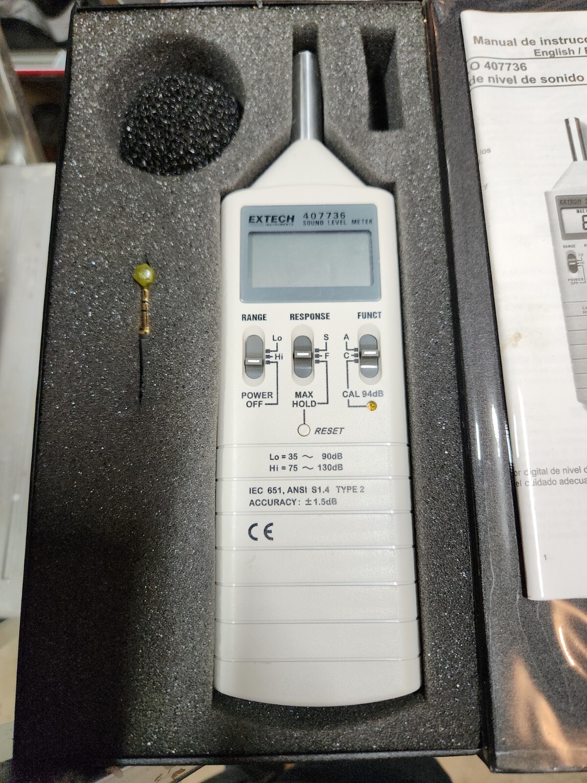 EXTECH Instruments 407736 Sound Level Meter TESTED WORKS | eBay