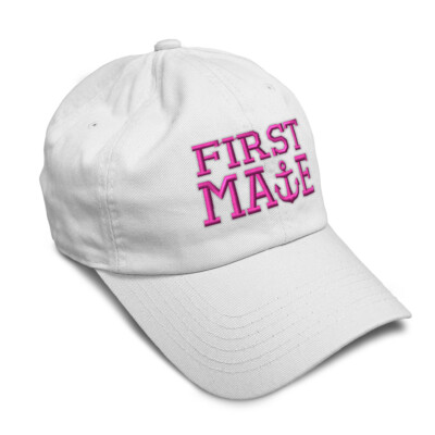 Soft Women Baseball Cap First Mate Boat Ship A Embroidery Dad Hats for ...
