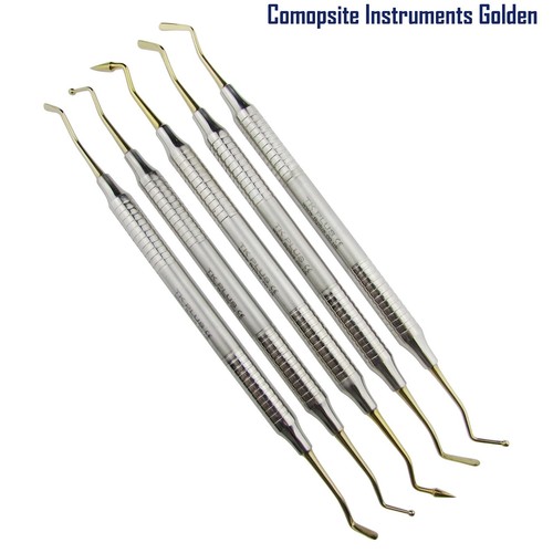 Restorative Composite filling Set Dental hand instrument Gold Tip ...