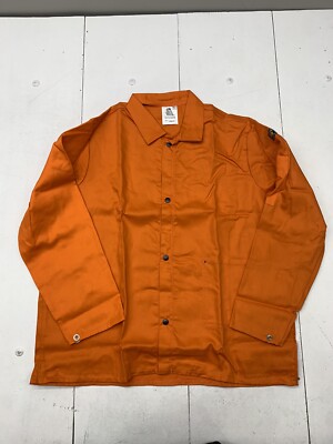 Steiner Mens Orange Work Shirt Long Sleeve Button Up XL | eBay