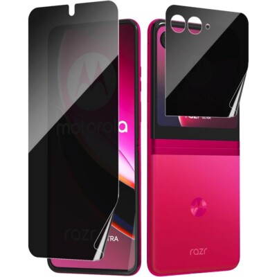 Matte Privacy Screen Protector Anti-Spy Film for Motorola Razr 40 50 50 ...