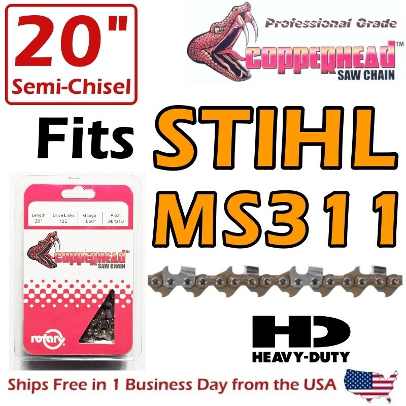 COPPERHEAD 20" HD Chain fits STIHL MS310 MS311 MS391 - 33RM3-72 / 3662 ...