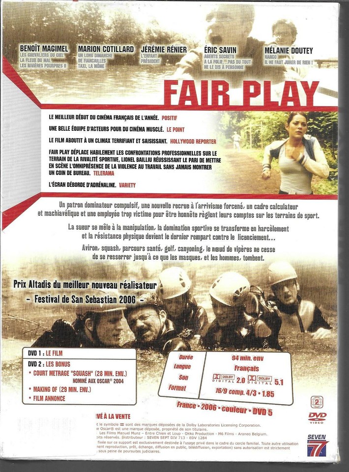 Fair Play - DVD Zone 2 - Benoît Magimel, Marion Cotillard, Jérémie ...
