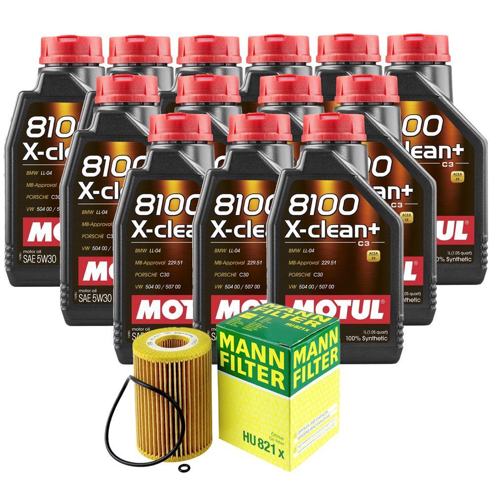13L Motul 8100 X-CLEAN+ 5W30 Mann Filter Motor Oil Kit for Sprinter ...