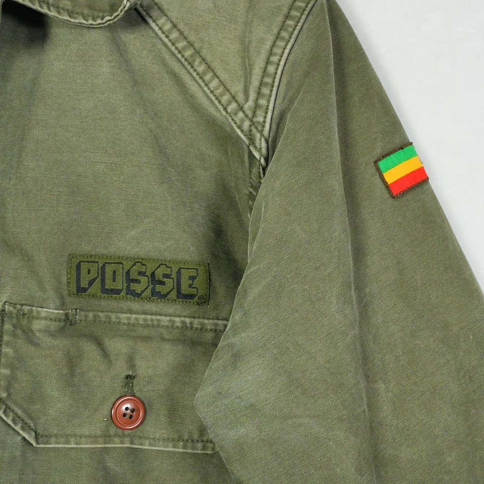 OBEY Propaganda Men's Military Style Jacket Olive Green 'POSSE' Patches ...