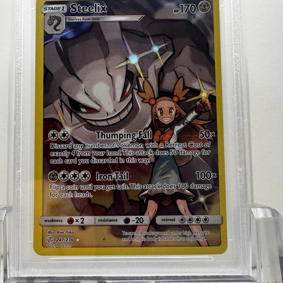 2019 Pokemon Sun & Moon Cosmic Eclipse - Full Art STEELIX SECRET 247 ...